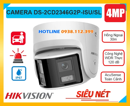 Camera HIKVISION DS-2CD2346G2P-ISU/SL (4MP)
