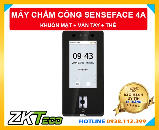 Máy Chấm Công ZKTeco SENSEFACE 4A